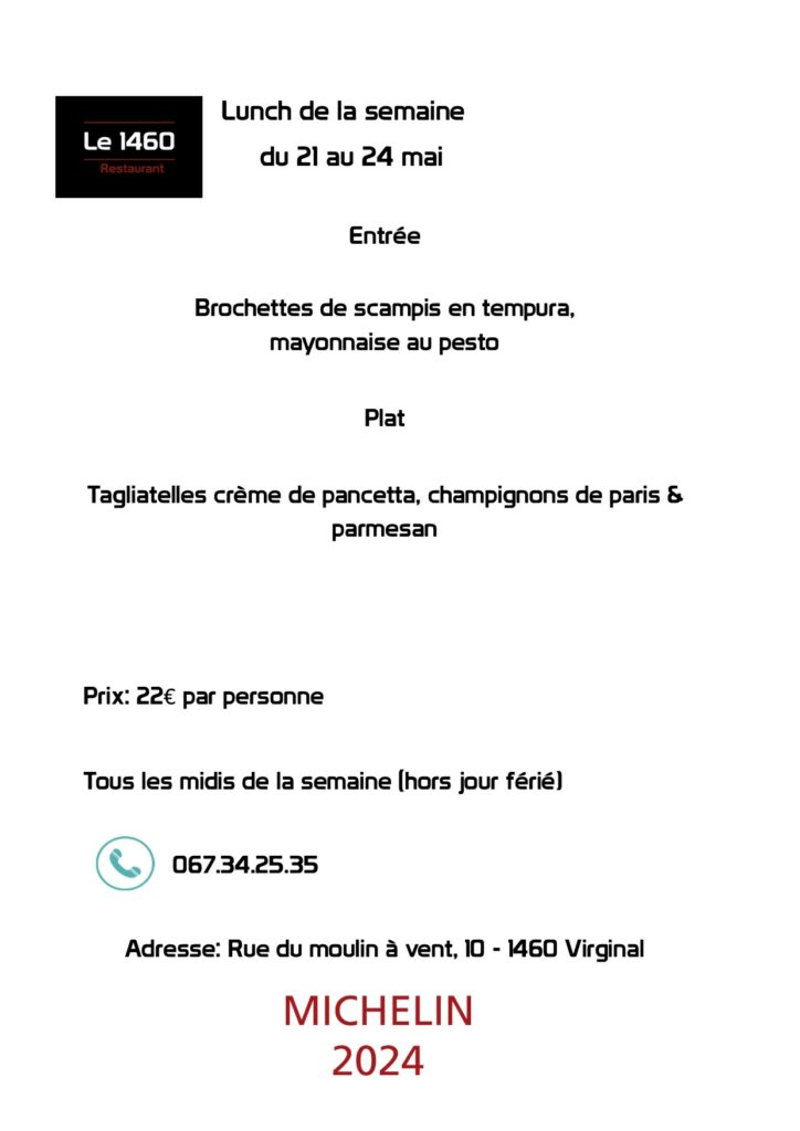 Le lunch de la semaine | Le 1460